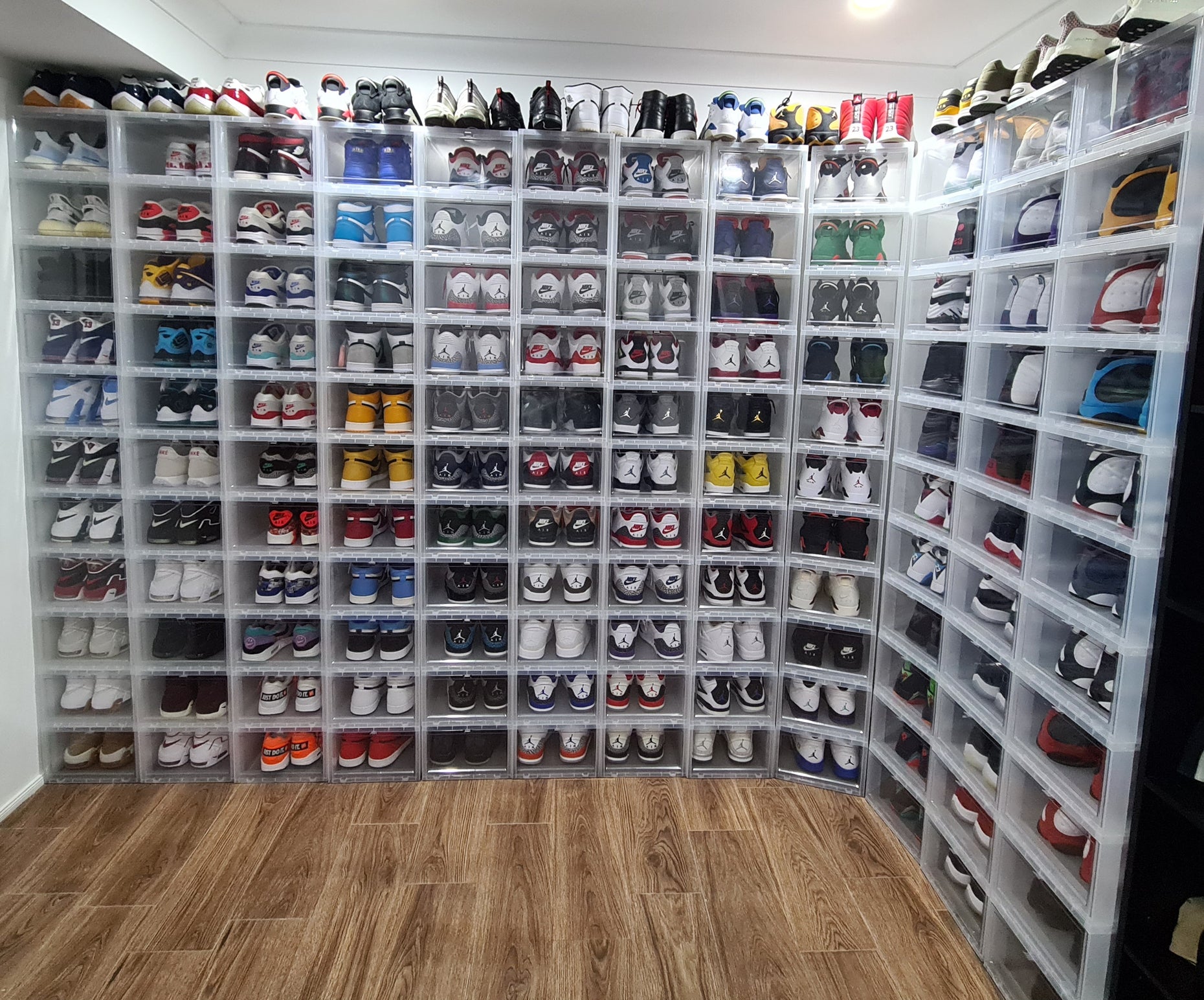 Drop Front Sneaker Display Cases - Clear – LaceSpace